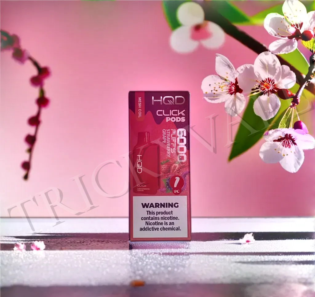 HQD CLICK Cartridge 6000 - Strawberry Grape – TrickyVape